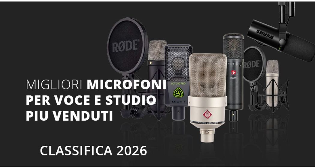 Microfoni voce studio più venduti 2026 | MusicalStore2005