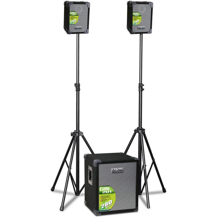 DJ TECH CUBE 201 - SISTEMA PA 280W (SUBWOOFER + 2