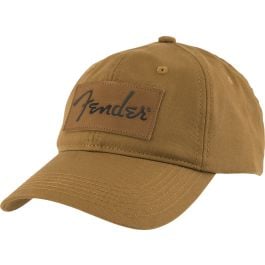Fender Vintage Leather Badge Hat Caramel Headwear